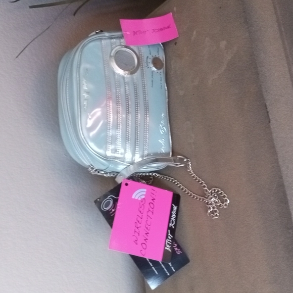 Betsey Johnson | Bags | New Betsey Johnson Blue Silver Vintage Radio ...